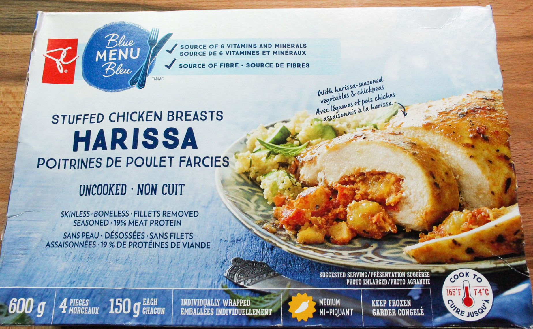 Product Review: PC Blue Menu Harissa Stuffed Chicken Breasts - Suzie ...