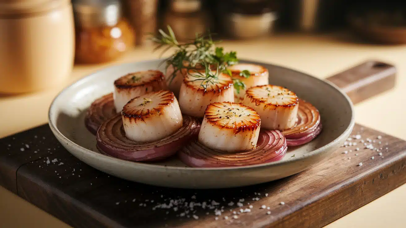 Easy Scallop Onion Recipe for Gourmet Home Cooking - Suzie The Foodie