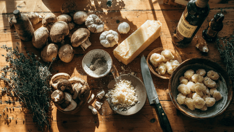 Creamy Truffle Gnocchi Recipe with Mushrooms - Suzie The Foodie