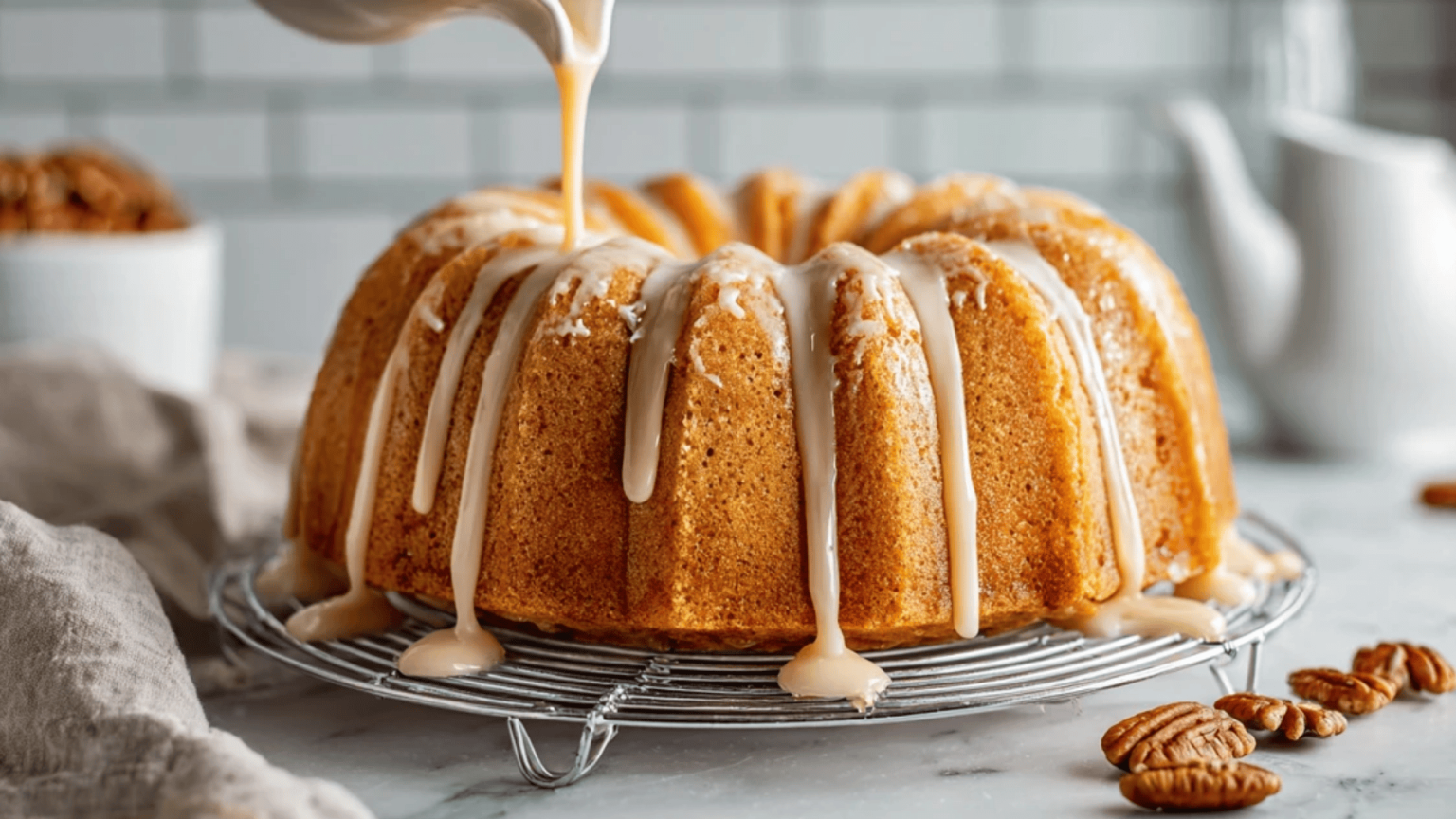Butter Pecan Pound Cake Recipe with Cake Mix - Suzie The Foodie